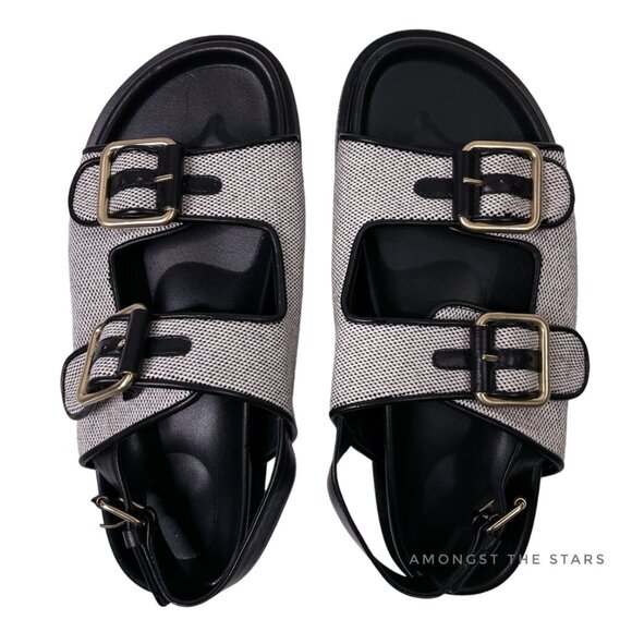 ME+EM | Shoes | Meem Classic Footbed Black Italian Leather Textile ...